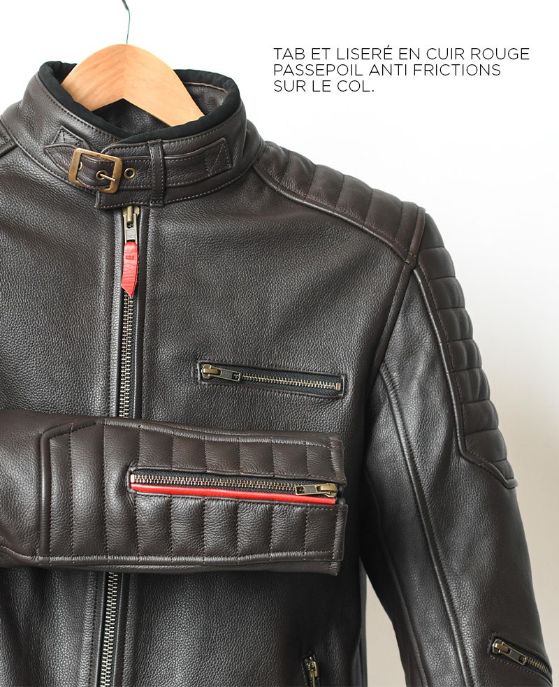 Moka leather jacket Arsouille