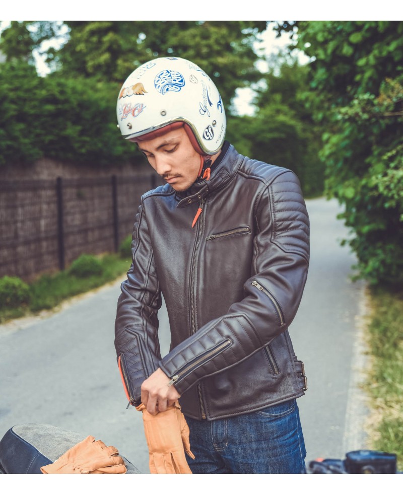 Moka leather jacket Arsouille